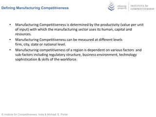 Manufacturing competitiveness of Indian states | PPTX