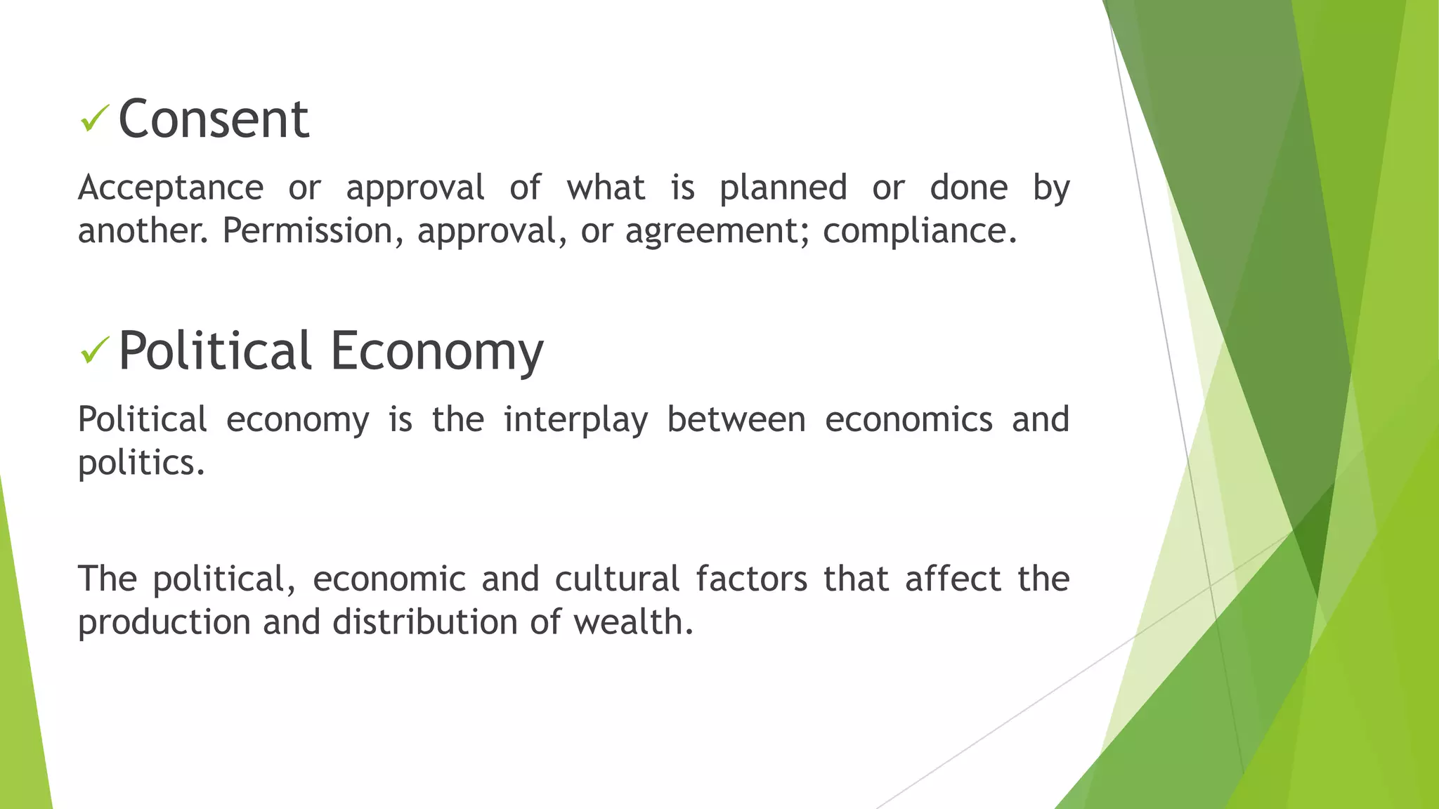 Manufacturing consent ppt | PPTX