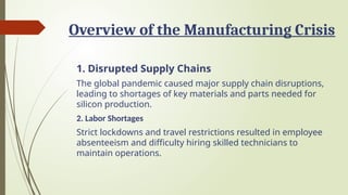 Manufacturing Crisis in the industry and types of manufacturing levels ...