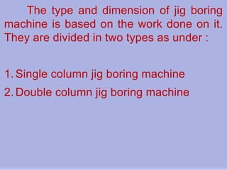 Manufacturing engineering iii (ppt on jig boring machine) | PPTX