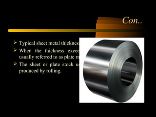 Manufacturing Engineering,Sheet Metal Forming | PPT