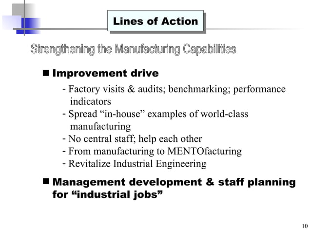 Manufacturing excellence | PPT