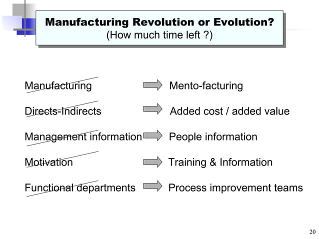 Manufacturing excellence | PPT