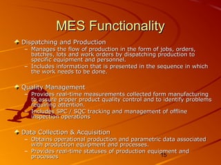 Manufacturing execution system | PPT