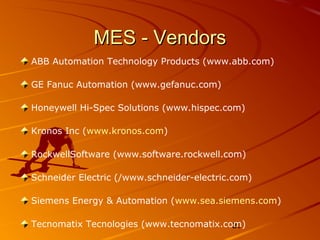 Manufacturing execution system | PPT