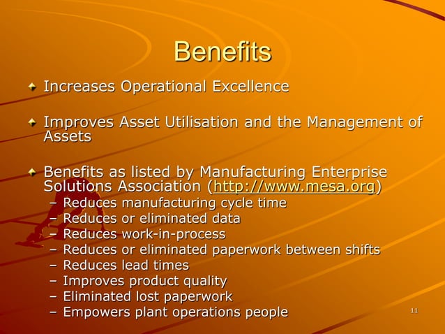 Manufacturing Execution System (Why MES?) | PPT