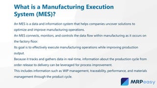 Manufacturing execution system software as a cloud based solution | PPT