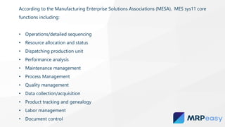 Manufacturing execution system software as a cloud based solution | PPT