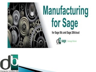 Manufacturing for Sage | PPT