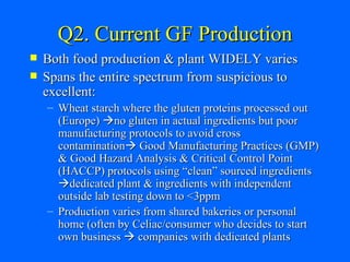 Manufacturing Gluten Free Foods | PPT