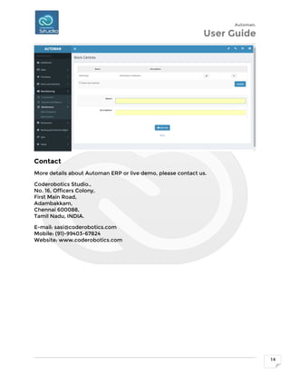 Automan - Manufacturing ERP | PDF