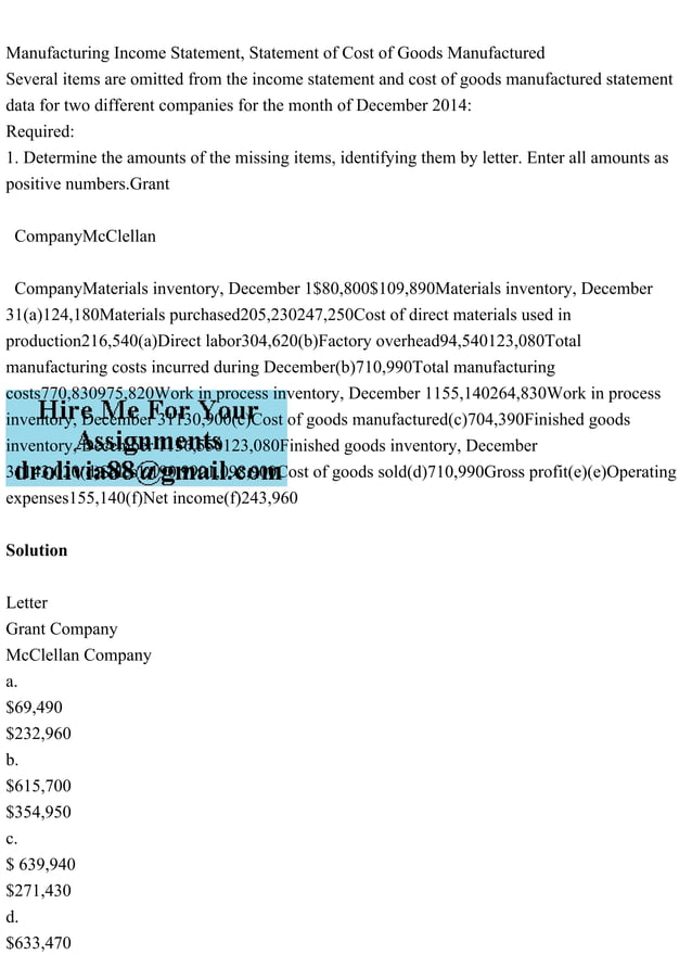 Manufacturing Income Statement, Statement of Cost of Goods Manufactu.pdf
