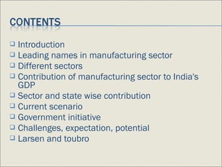 Manufacturing industry analysis | PPT