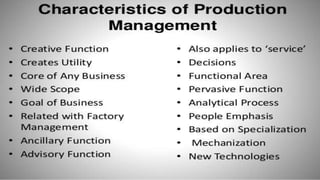 Manufacturing management | PPTX