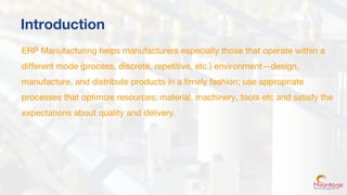 Manufacturing Management ERP | PPT