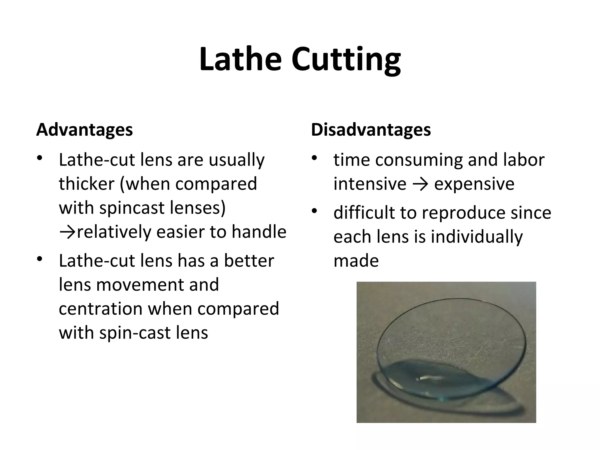 Manufacturing methods of soft contact lens - presentation at www ...
