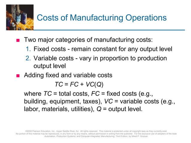 Manufacturing Models and Metrics.pptx | Mechanical and Industrial ...