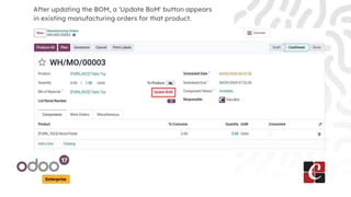 Manufacturing New Features in Odoo 17 - Odoo 17 Slides | PPTX