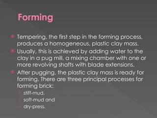 Manufacturing of Brick and brick preparation process and types of ...