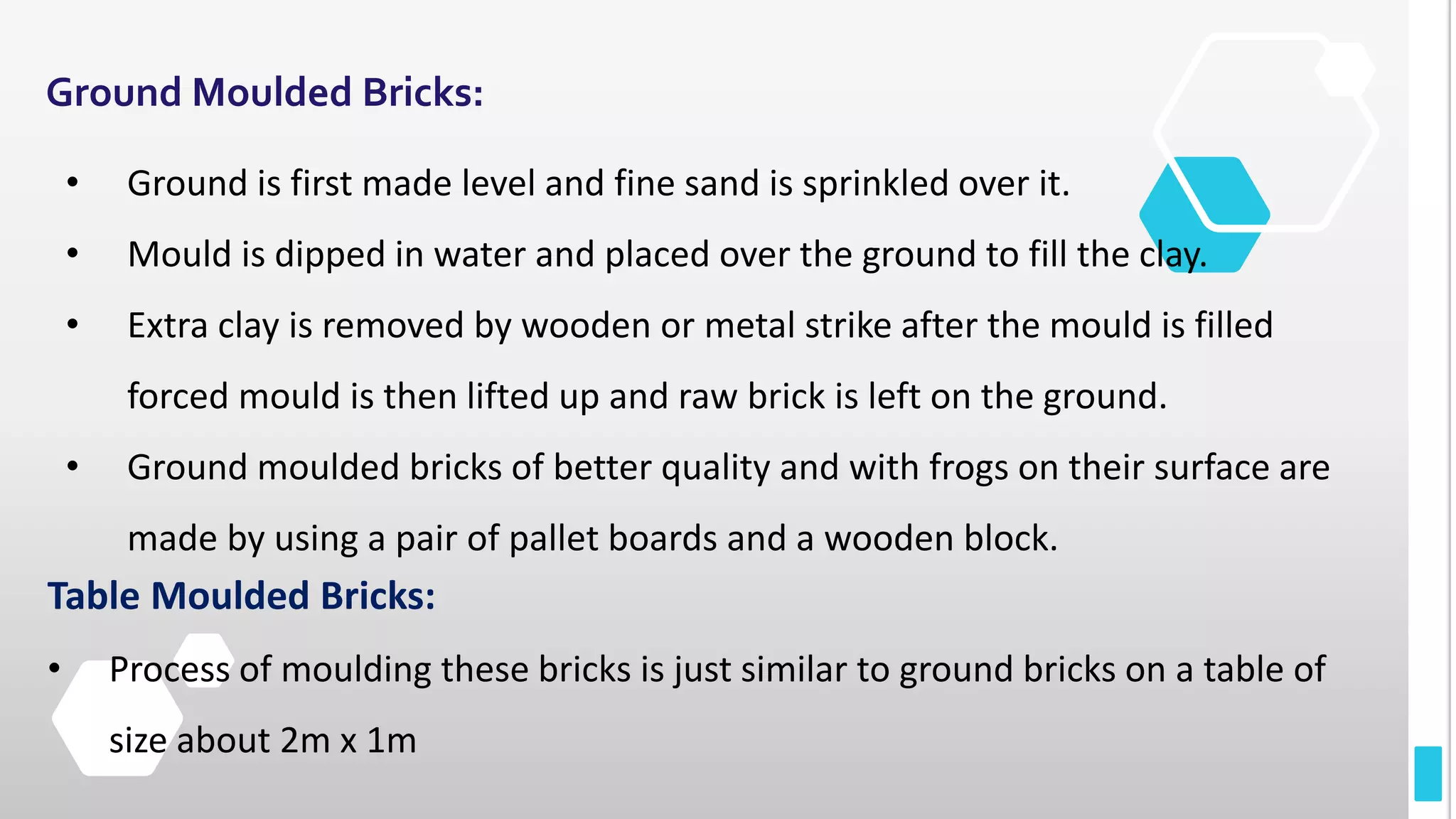 Manufacturing of bricks | PPTX