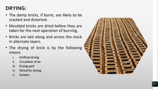 Manufacturing of bricks | PPTX