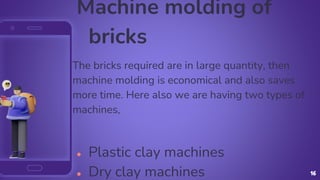 Manufacturing of bricks for masonry construction method and process | PPTX