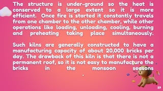 Manufacturing of bricks for masonry construction method and process | PPTX