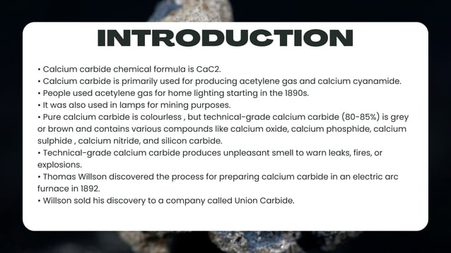 Manufacturing of Calcium Carbide.pdf | Chemistry | Science