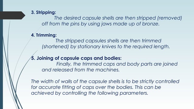 Manufacturing of capsule | PPS