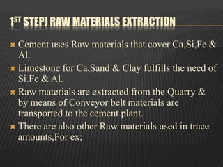 Manufacturing of cement | PPTX