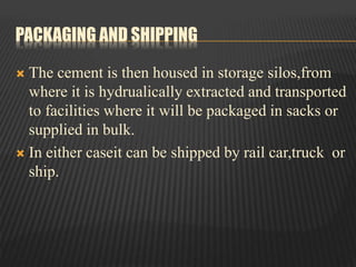 Manufacturing of cement | PPTX