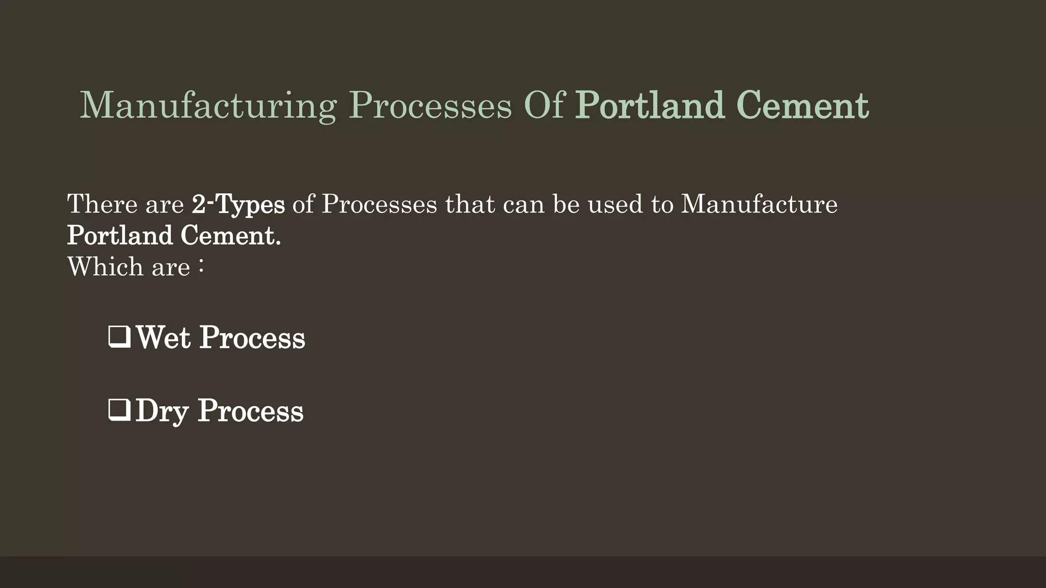 Manufacturing of cement | PPTX