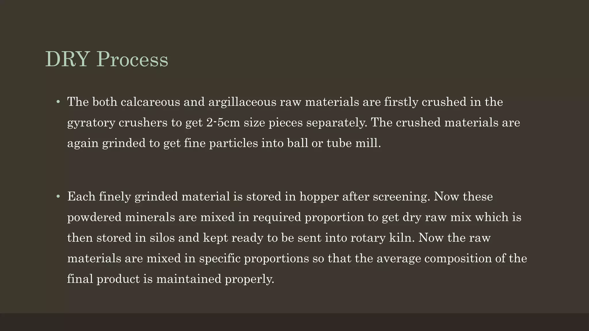 Manufacturing of cement | PPTX