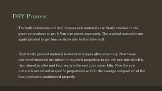 Manufacturing of cement | PPTX