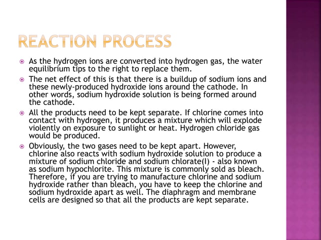 Manufacturing of chlorine using diaphragm cell, membrane cell | PPTX ...