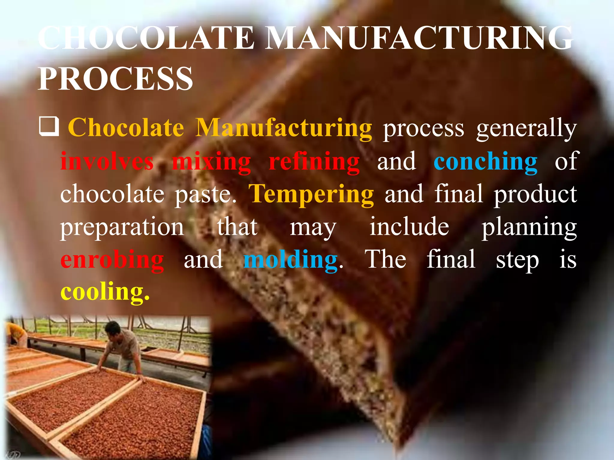 Manufacturing of chocolate Whole Process and its Defects | PPTX