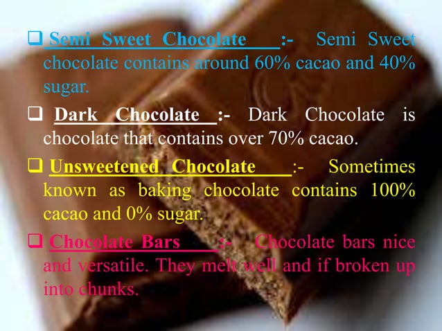 Manufacturing of chocolate Whole Process and its Defects | PPTX ...
