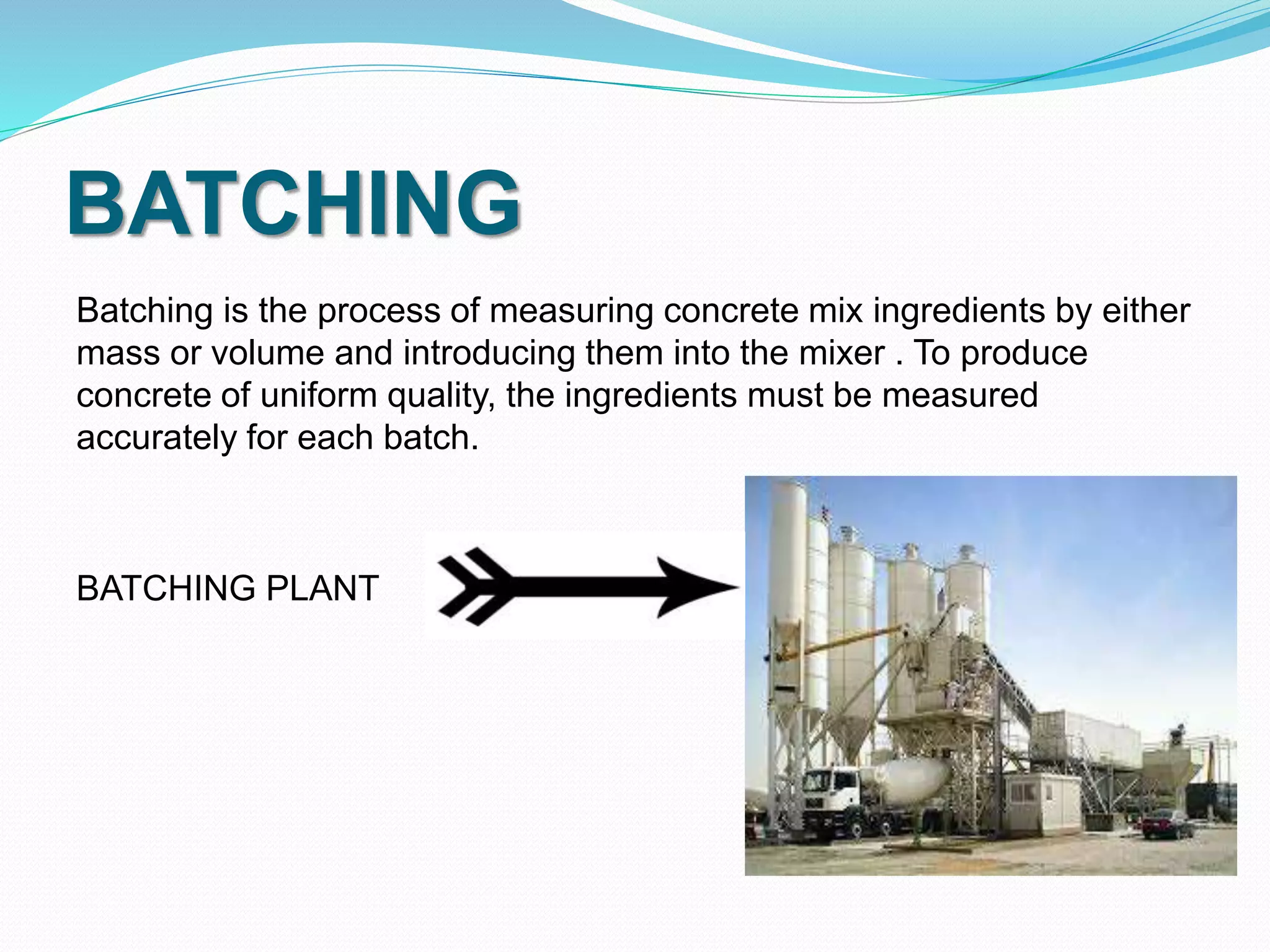 Manufacturing of concrete | PPTX