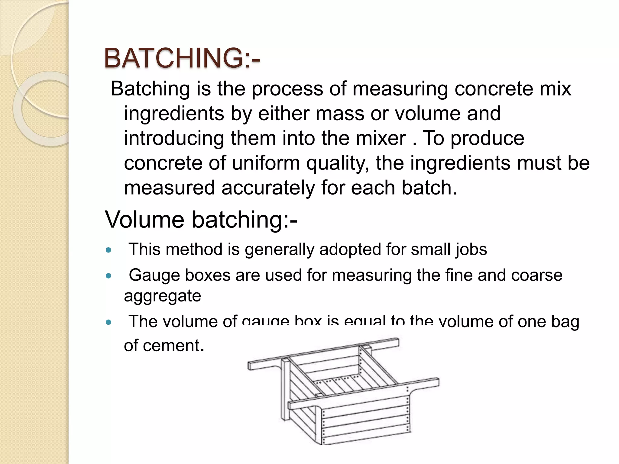 Manufacturing of concrete | PPTX
