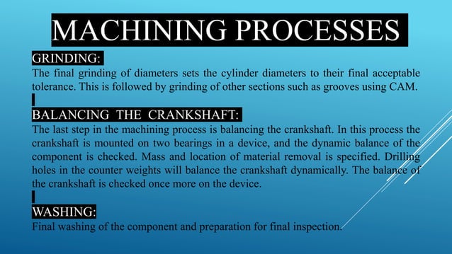 Manufacturing of crankshaft | PPTX | Auto Repair | Automotive