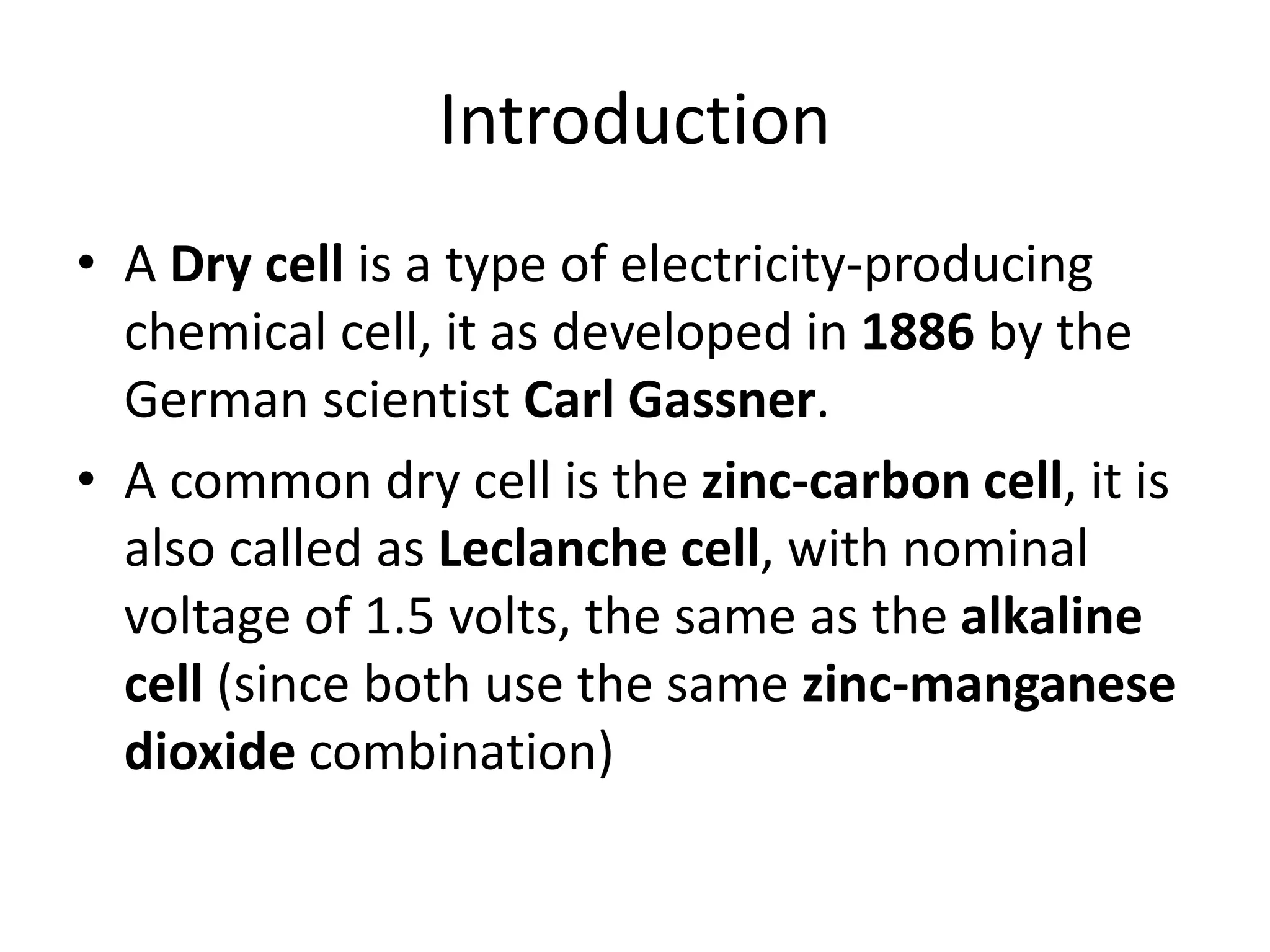 Manufacturing of dry cell | PPTX