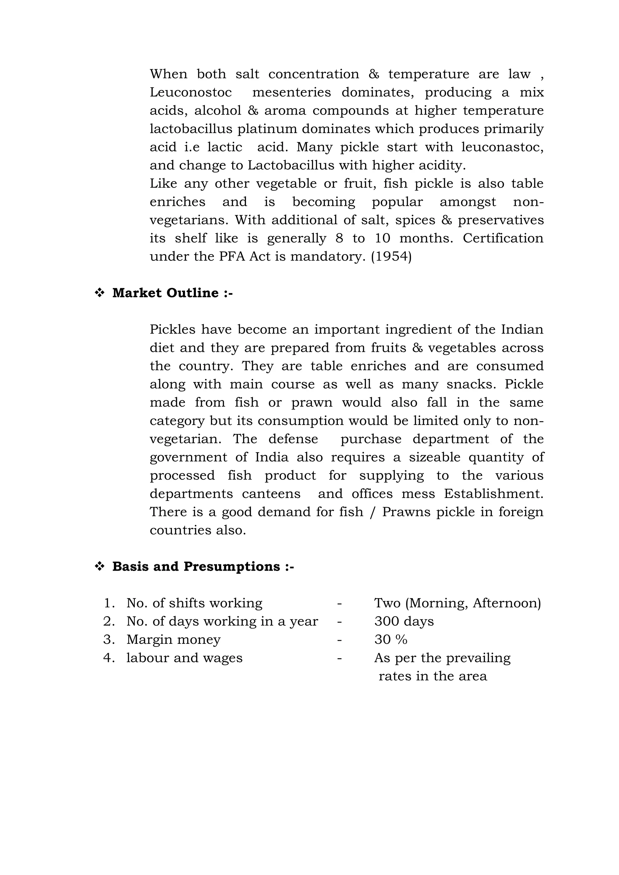 Manufacturing of fish ,prawn pickle | DOCX