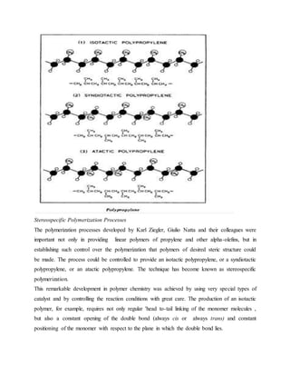 Manufacturing of important polymers and polymer processing | PDF