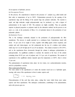 Manufacturing of important polymers and polymer processing | PDF