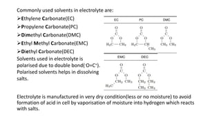 Manufacturing of Li-ion battery | PPTX