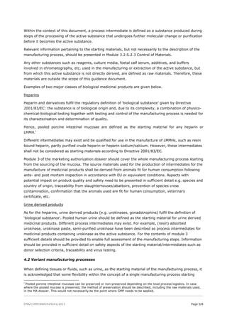 Manufacturing of non recombinant biological | PDF