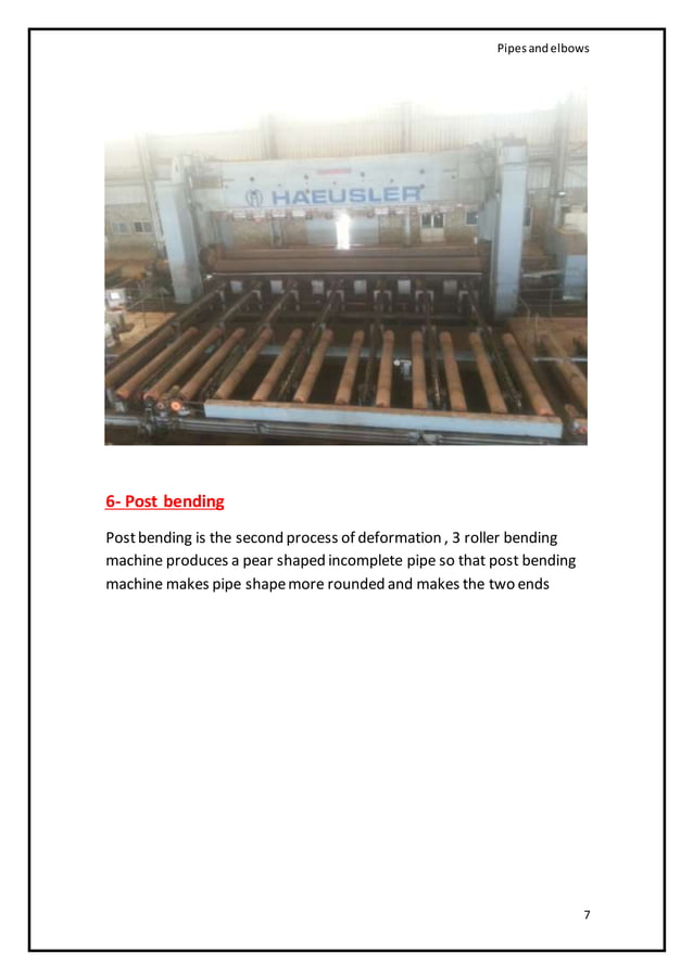 steps sequence of deformation of pipes and elbows | DOCX