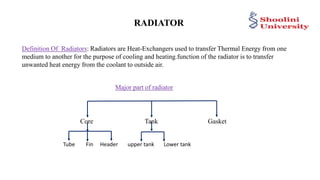 Manufacturing of radiator | PPTX