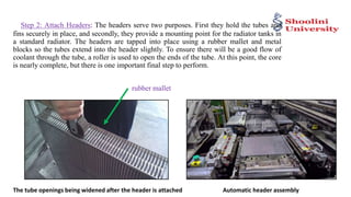 Manufacturing of radiator | PPTX