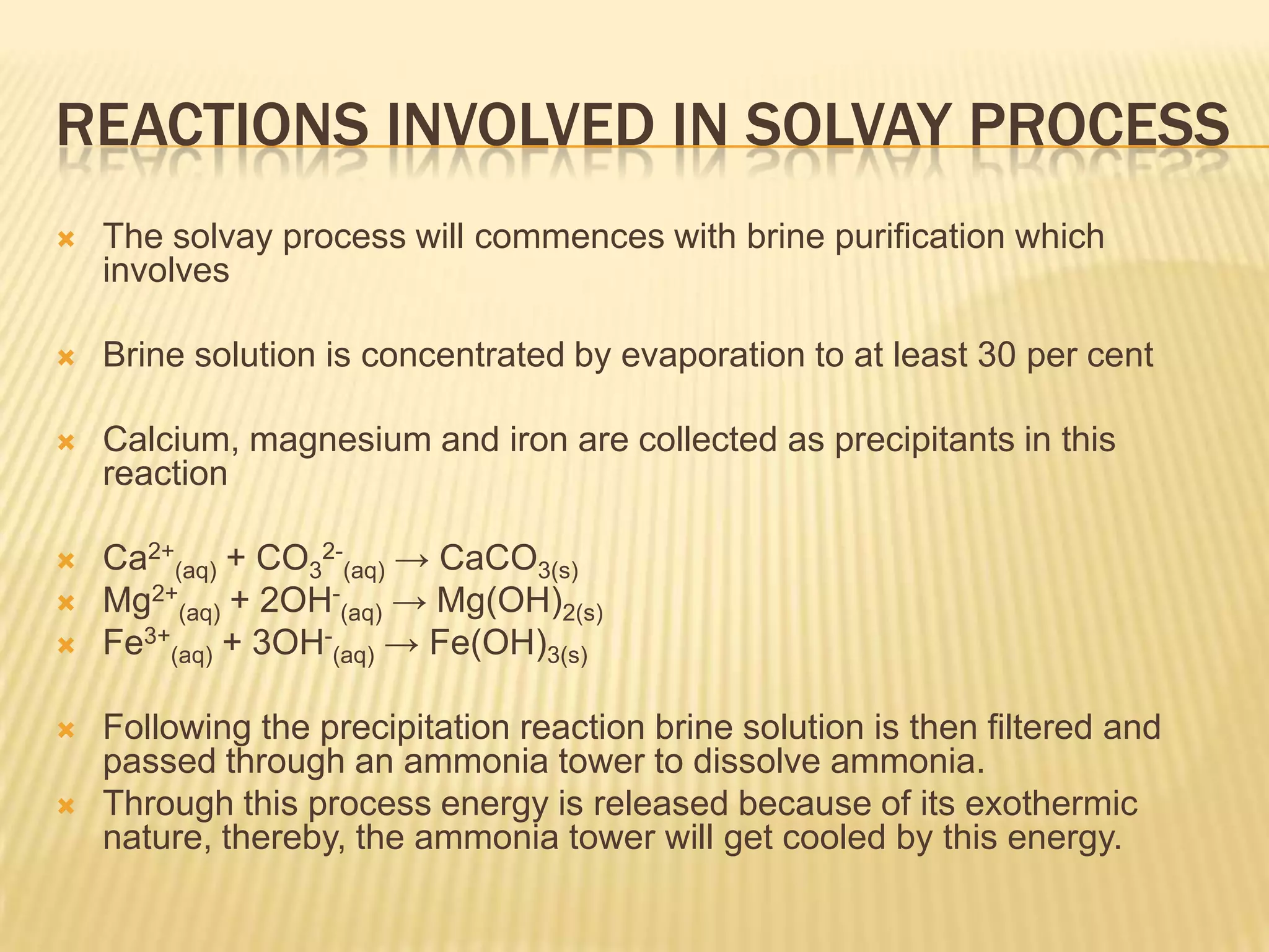 Manufacturing of sodium carbonate using solvay process | PPTX